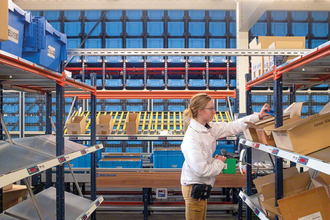 Pick-to-tote: rapidez preparando pedidos em caixas - Mecalux.com.br
